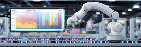 Robotic Precision And Data Analysis In Manufacturing Stock Illustration Illustration Of Data