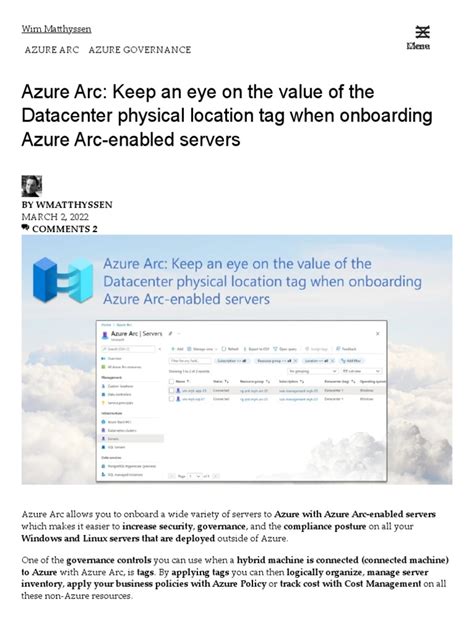 Azure Arc Setup Pdf Microsoft Azure Cloud Computing