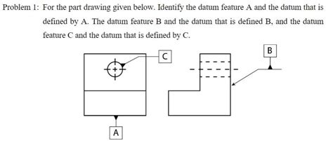 Solved Oblem 1 For The Part Drawing Given Below Identify