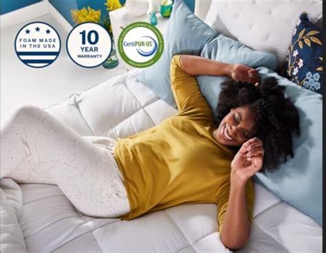Sleep Innovations Dual Layer 4 Inch Memory Foam Mattress Topper Twin
