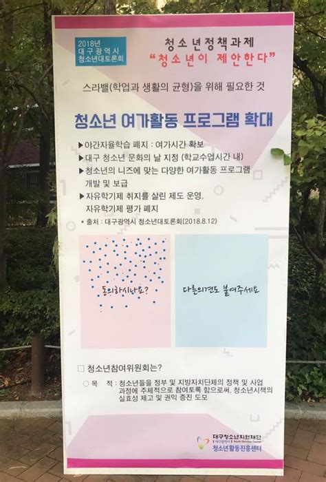 대구광역시청소년참여위원회 대구청소년참여위원회가 직접 운영한 “김참여의 참여를 기다립니다” 선거인단