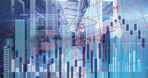 image of data processing over server room stock illustration