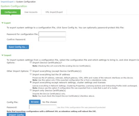 Configuration File Administration