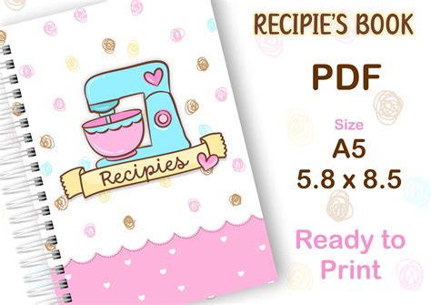 Recipies Book Graphic By Ideal File · Creative Fabrica