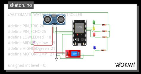 Automatic Water Lever Controller Copy Wokwi Esp32 Stm32 Arduino