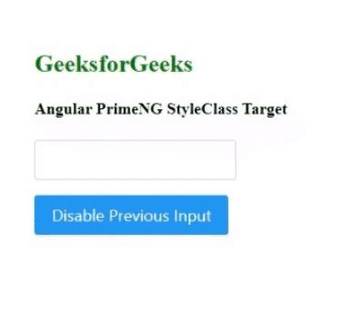 Angular PrimeNG StyleClass Target GeeksforGeeks