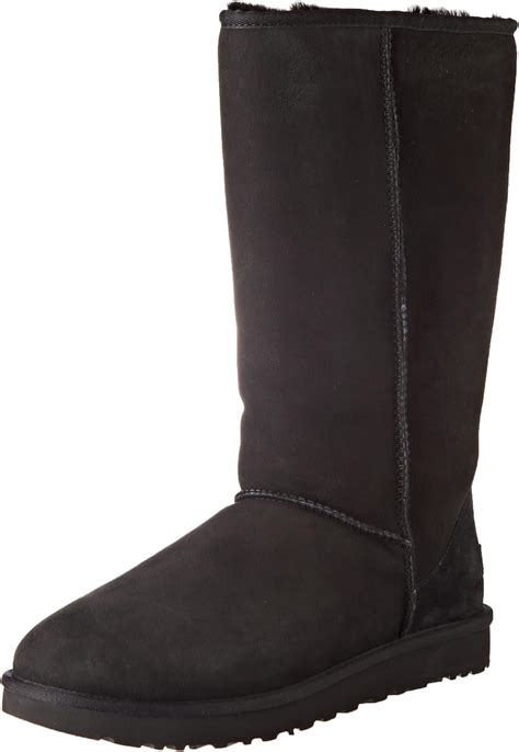 Ugg Black Classic Tall Sheepskin Fur Boots Calf Knee Youth 4 Womens 6