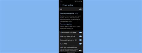 Power Saving On Samsung Galaxy Turn It On Turn It Off Change How It Works