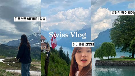 🇨🇭스위스는 진짜 유명한 풍경 맛집임 인터라켄 그린델발트 여행 브이로그 가난한 교환학생이 스위스를 즐기는 법 Youtube