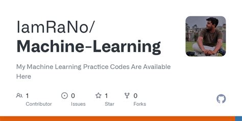 github iamrano machine learning my machine learning practice codes