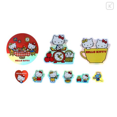 Japan Sanrio Die Cut Flake Seal Sticker Pack Hello Kitty And Hello