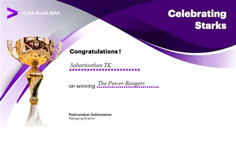 sabarinathan t k on linkedin recognition accenture thepowerrangers