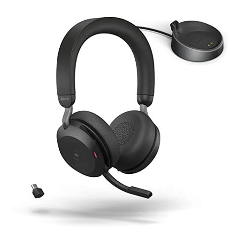 Amazon Com Jabra Evolve Pc Wireless Headset With Charging Stand And Mic Technology Dual