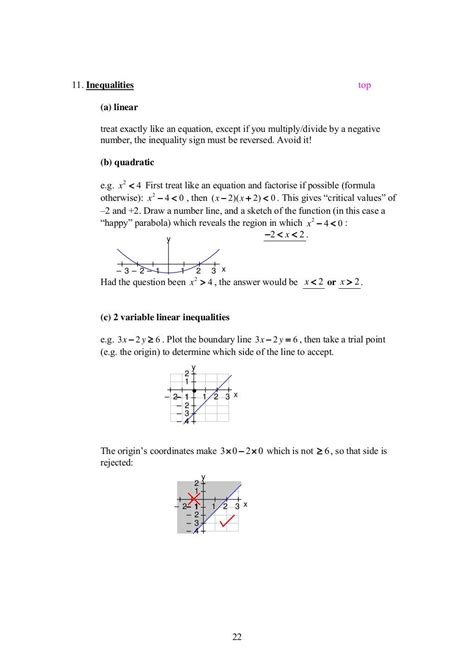 Maths Revision Notes IGCSE Quadratics Probability Graphing