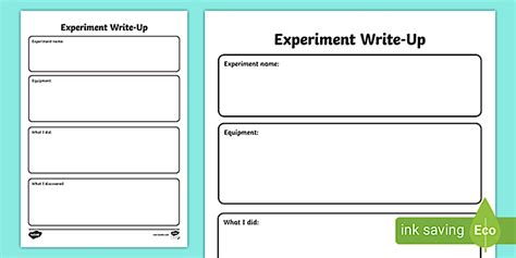 experiment science investigation write up recording sheet