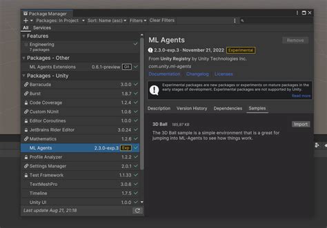 no samples other than the 3dball · issue 5968 · unity technologies ml
