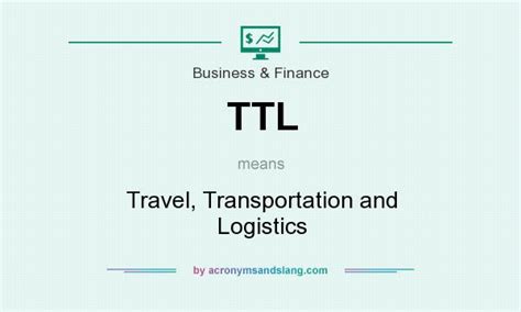 Ttl Travel Transportation And Logistics In Business And Finance By