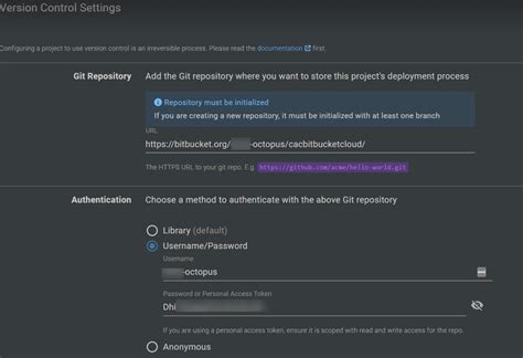 Unable To Configure Repository Access Tokens On A Config As Code