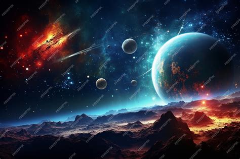 Premium Ai Image Planets Hd Wallpaper