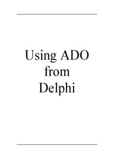 Using ADO From Delphi PDF