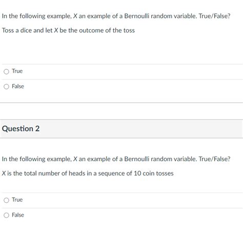 Solved In The Following Example X An Example Of A Bernoulli Chegg