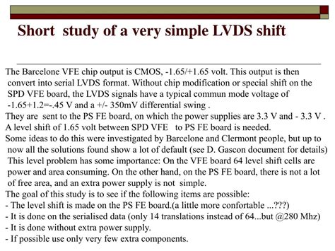 PPT Short Study Of A Very Simple LVDS Shift PowerPoint Presentation Free Download ID