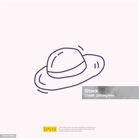 여행 휴가 투어 및 공석 개념 벡터 일러스트레이션 여성 여름 모자 낙서 선형 아이콘 기호 기호 0명에 대한 스톡 벡터 아트 및 기타 이미지 Istock