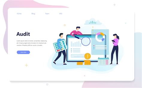 Premium Vector Audit Concept Business Data Research And Analysis