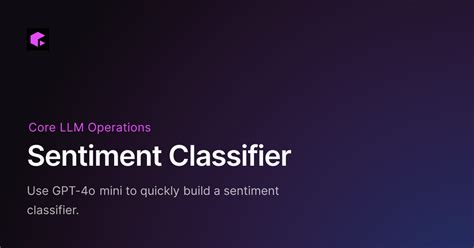 Sentiment Classifier Controlflow