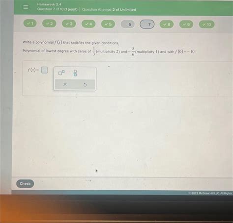 solved write a polynomial f x that satisfies the given