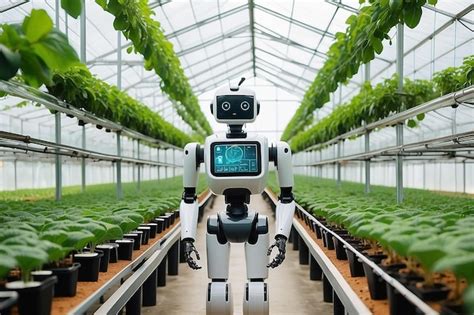 Premium Photo Enhancing Agriculture Robot Assistants For Indoor Farming