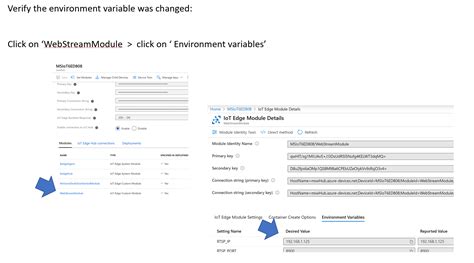 Modify Environment Variables Or Configurations For A Module On An Iot