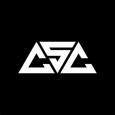 Csc Triangle Letter Logo Design With Triangle Shape Csc Triangle Logo