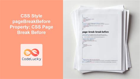 Css Style Pagebreakafter Property Css Page Break After Codelucky