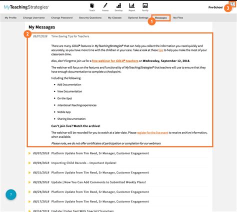 how do i access smartteach dashboard messages as a teacher