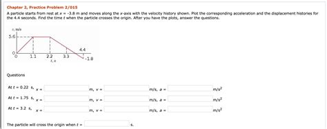 solved a particle starts from rest at x 3 8 m and moves