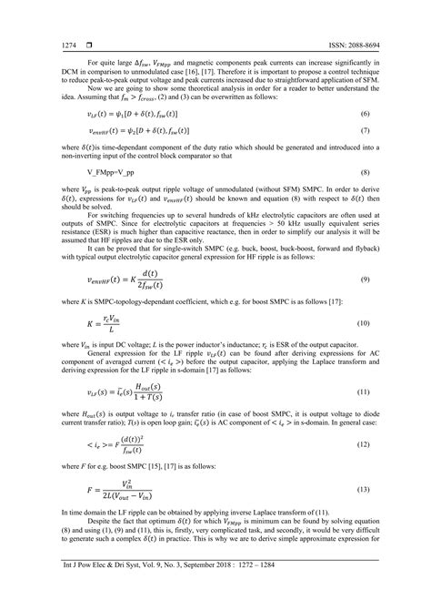 Hybrid Modulation Based Control Technique For Reduction Of Output Voltage Ripples In Frequency