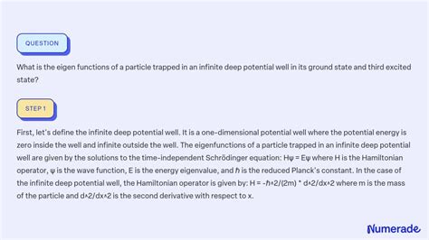 Solvedwhat Is The Eigen Functions Of A Particle Trapped In An Infinite