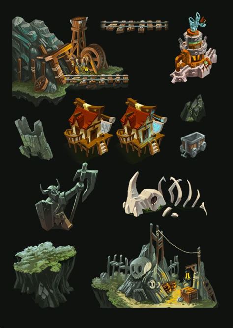 Game Oh My Gold Antoine Vrablec Video Game Assets Concept Art