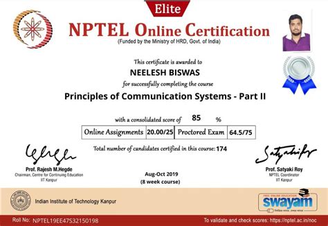 Neelesh Biswas On Linkedin Nptel Silvermedal