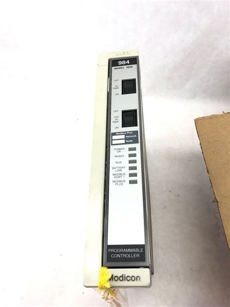 Modicon Pc E984 385 Programmable Controller 984 Cpu 16k Mem B449