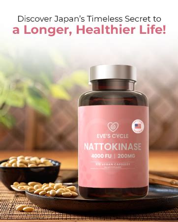 Eves Cycle Nattokinase Supplement 4000 Fu 270 Vegan