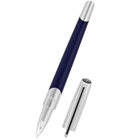 St Dupont Defi Millennium Silver Blue Navy Rollerball Pen Pen