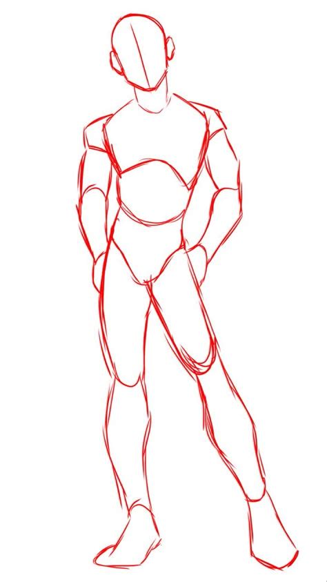 Male Body Base Drawing