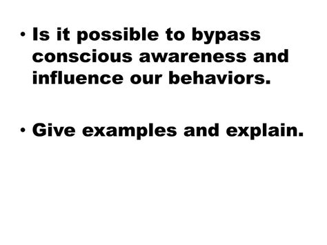 Ppt Define Automaticity Relate Automaticity To Conscious Thought