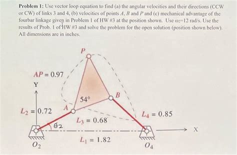 Solved Problem 1 Use Vector Loop Equation To Find A The