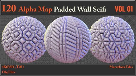 120 Alpha Maps Padded Wall Scifi Flippednormals