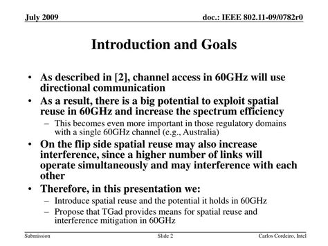 Ppt Spatial Reuse And Interference Mitigation In 60 Ghz Powerpoint