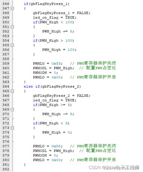 关于中颖单片机pwm功能使用的一点经验2——pwm定时器配置 mcu什么管脚可输出pwm csdn博客