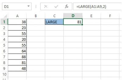 Returning The Nth Largest Smallest Values In A Range In Microsoft Excel